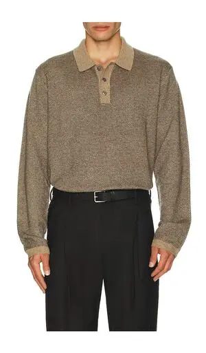Rails Anders Long Sleeve Polo In . Also - Brown