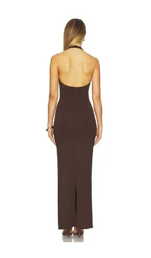 Superdown Halter Maxi Dress - Brown