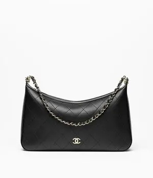 Chanel Hobo Handbag Black