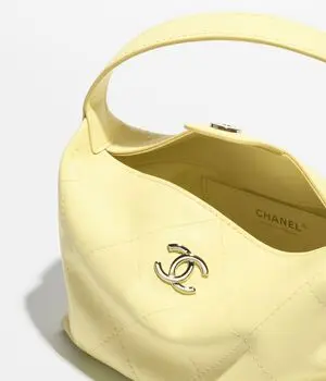 Chanel Hobo Handbag - Light Yellow