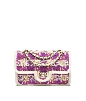 Chanel Large Flap Bag - Fuschia, Pink, Beige & Brown