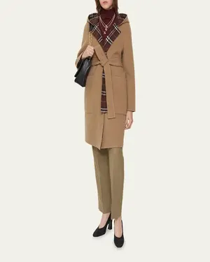 Burberry Hampshire Reversible Hooded Wrap Coat