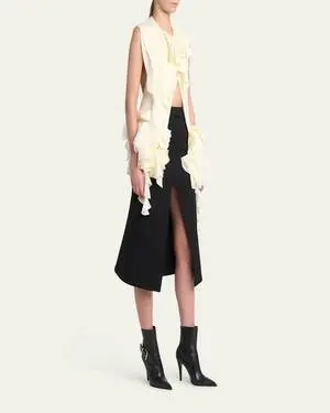 Alexander McQueen Heron Buckle Leather Ankle Booties