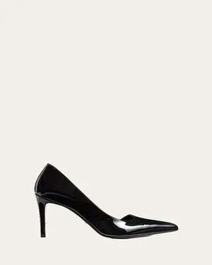 Khaite Jett Patent Leather Stiletto D'orsay Pumps - Black