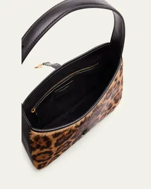 Saint Laurent Le 5 A 7 Shoulder Bag In Leopard-print Calf Hair