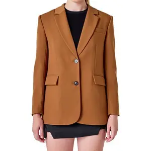 Endless Rose Oversized Two-button Blazer - Camel