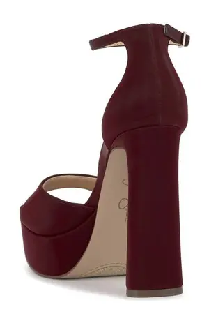 Jessica Simpson Telxia 2 Ankle Strap Platform Sandals - Dark Cherry