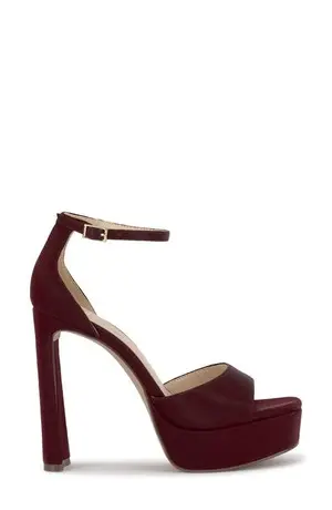 Jessica Simpson Telxia 2 Ankle Strap Platform Sandals - Dark Cherry