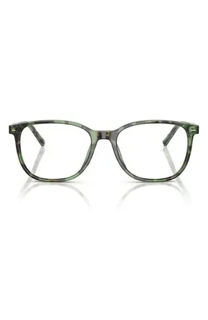 Dolce & Gabbana 53mm Pillow Optical Eyeglasses - Havana Green/demo Lens