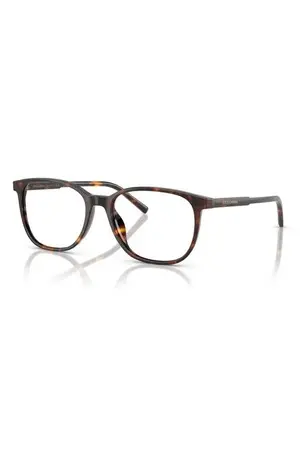 Dolce & Gabbana 53mm Pillow Optical Eyeglasses - Havana/demo Lens