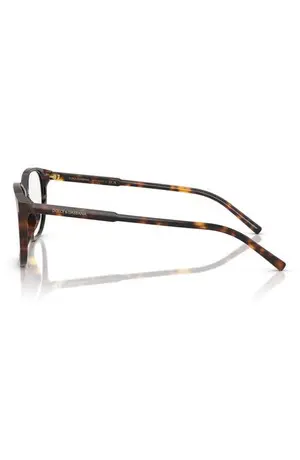 Dolce & Gabbana 53mm Pillow Optical Eyeglasses - Havana/demo Lens