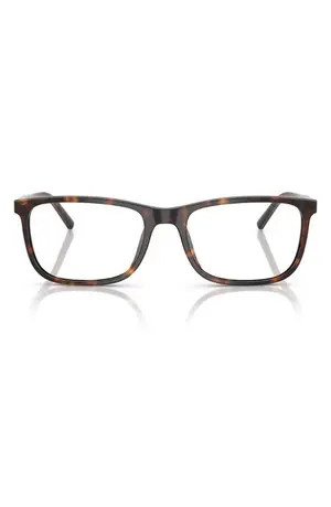 Dolce & Gabbana 53mm Rectangle Eyeglasses - Havana/demo Lens