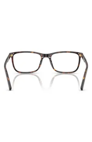 Dolce & Gabbana 53mm Rectangle Eyeglasses - Havana/demo Lens