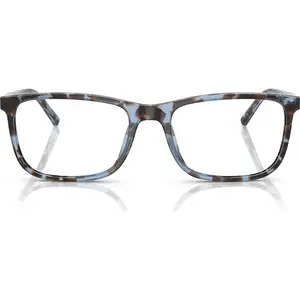 Dolce & Gabbana 55mm Rectangular Eyeglasses - Havana Blue/demo Lens