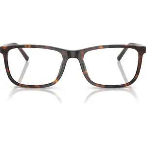 Dolce & Gabbana 55mm Rectangular Eyeglasses - Havana/demo Lens