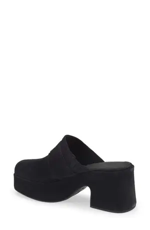 CHOCOLAT BLU Haze Platform Mule - Black Suede