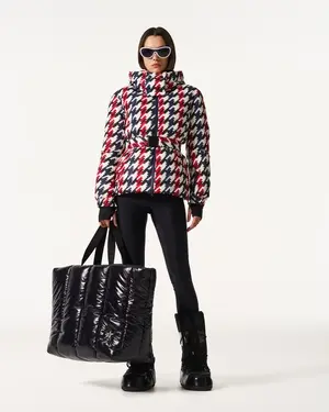 Perfect Moment Candice Down Parka Jacket - Houndstooth