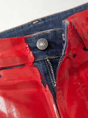 Acne Studios Skinny-leg Coated-denim Pants