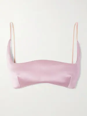 Valentino Garavani Silk-satin Bralette - Pink
