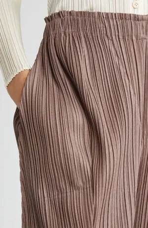 Issey Miyake Thicker Bottoms Pleated Tapered Ankle Pants - Brown