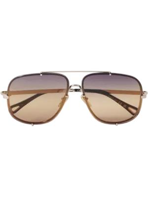 Chloé Ivy Aviator-style Sunglasses - Gold
