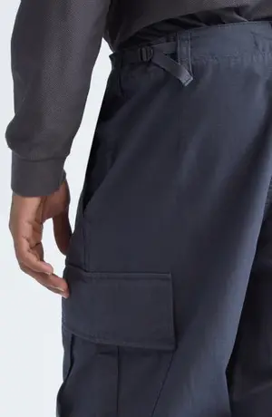 PALMES Cotton Ripstop Cargo Trousers - Charcoal