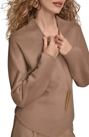 Donna Karan New York Wool-blend Asymmetric Jacket