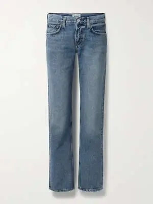 AGOLDE Low-rise Slim-leg Jeans - Light Denim