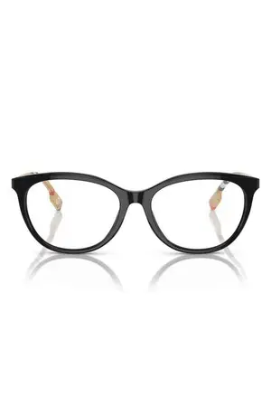 Burberry 52mm Phantos Optical Glasses - Black/demo Lens