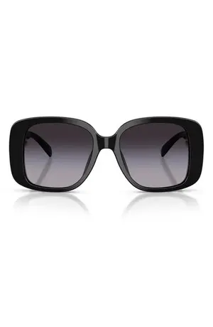 Tory Burch 53mm Gradient Square Sunglasses Black/grey/dark Grey