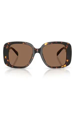 Tory Burch 53mm Gradient Square Sunglasses - Brown Tortoise/brown