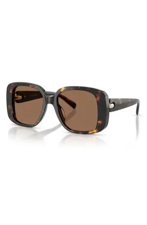 Tory Burch 53mm Gradient Square Sunglasses - Brown Tortoise/brown