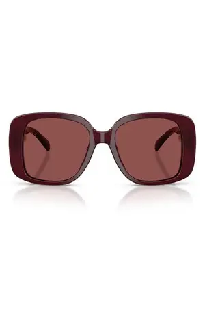 Tory Burch 53mm Gradient Square Sunglasses Opal Burgundy/wine