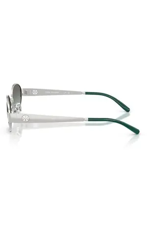Tory Burch 54mm Oval Sunglasses - Silver/grey Gradient