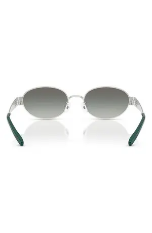 Tory Burch 54mm Oval Sunglasses - Silver/grey Gradient