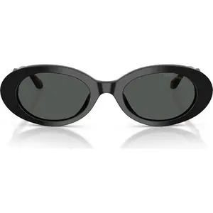 Giorgio Armani Giorgio Armani 52mm Oval Sunglasses Black/dark Grey