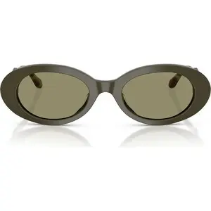 Giorgio Armani Giorgio Armani 52mm Oval Sunglasses Verde Barca/green