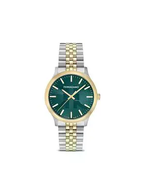 FERRAGAMO 40mm Two-tone Bracelet Watch - Silver