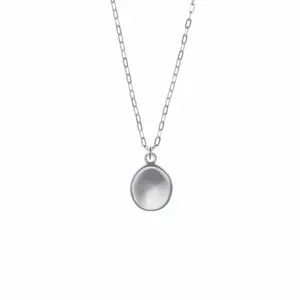 UNCOMMON GOODS Leesa Storfer Worry Stone Pendant Necklace - Silverlated