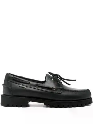 SEBAGO Leather Boat Shoes - Black