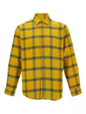 Portuguese Flannel Plaid Long-sleeve Shirt Yellow