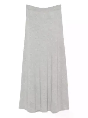 LISA YANG Ribbed Trim Cashmere Skirt