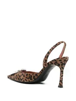 Amina Muaddi Camelia Crystal-embellished Pumps - Neutrals