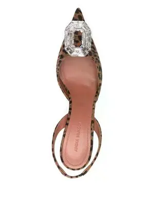 Amina Muaddi Camelia Crystal-embellished Pumps - Neutrals