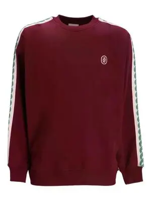 Drole De Monsieur Cotton Sweatshirt With Tape Detail - Red