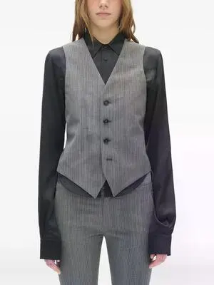 ANN DEMEULEMEESTER Pinstripe Waistcoat