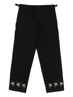 BODE Embroidered Side-buckle Pants