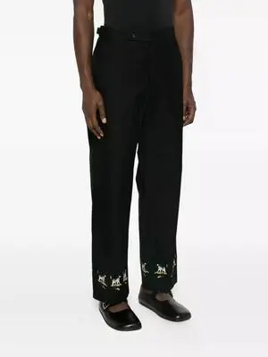 BODE Embroidered Side-buckle Pants
