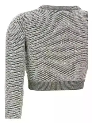 Elisabetta Franchi Sequined Knitted Sweater - Grey