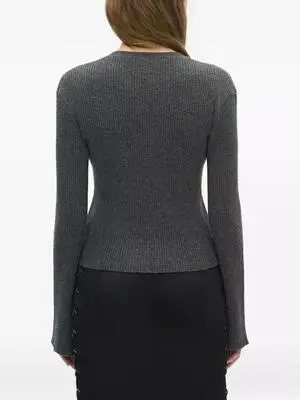 ANN DEMEULEMEESTER Distressed Ribbed Knit Top